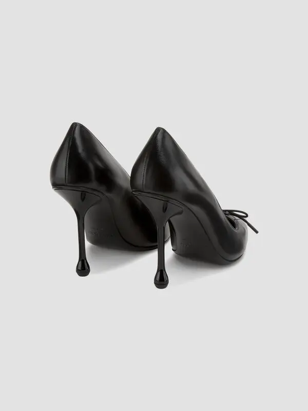 JIMMY CHOO Scarlett 95mm Bow Leather Pumps - Black