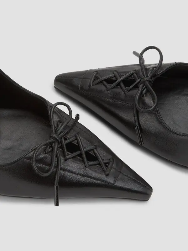 JIMMY CHOO Scarlett 95mm Bow Leather Pumps - Black