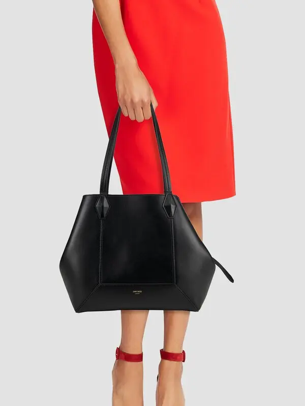 JIMMY CHOO Medium Diamond Leather Tote Bag