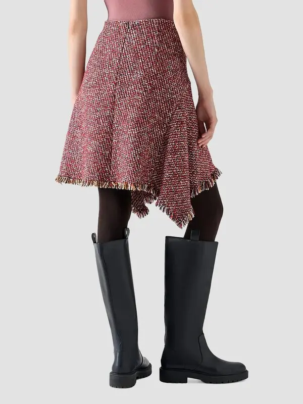 Akris Tweed Handkerchief Skirt