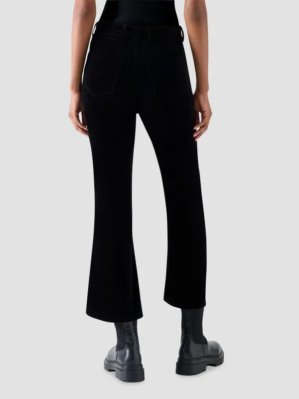 Akris Cali Stretch Velvet Bootcut Pants