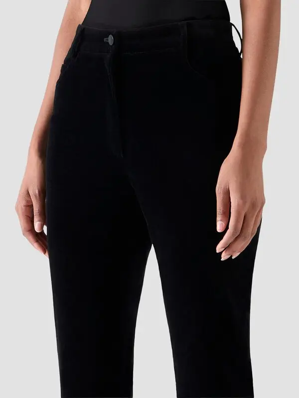 Akris Cali Stretch Velvet Bootcut Pants