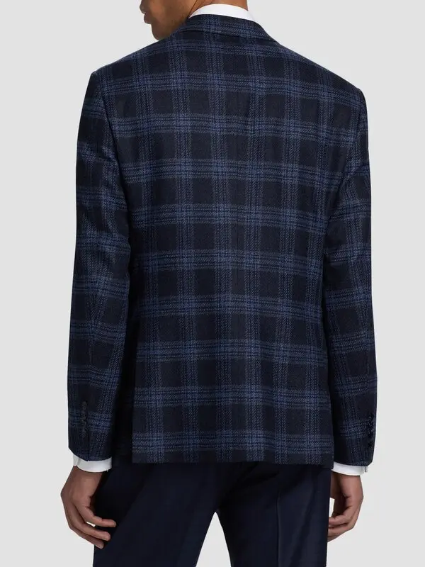 Giorgio Armani Windowpane Plaid Wool-cashmere Sport Coat