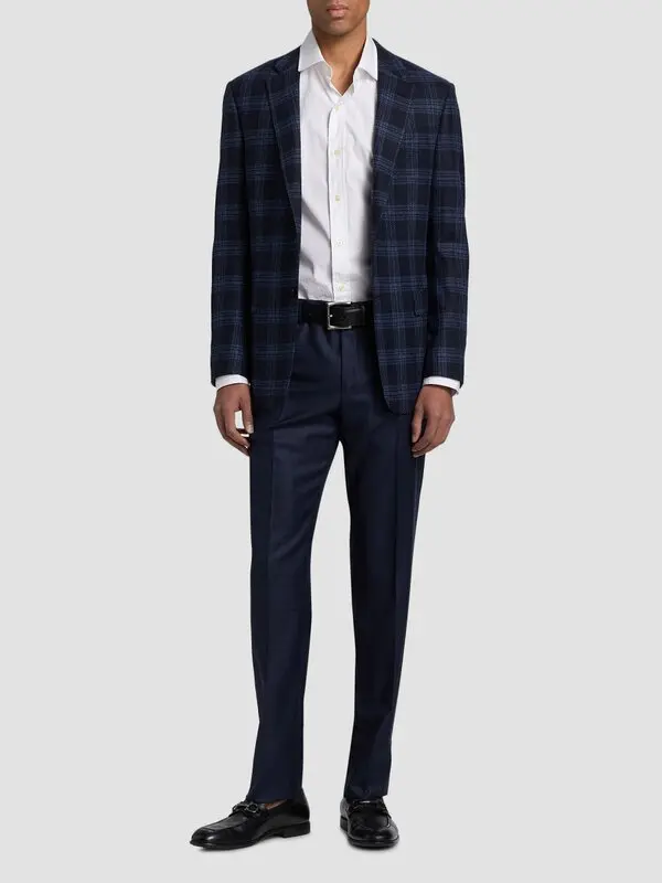 Giorgio Armani Windowpane Plaid Wool-cashmere Sport Coat