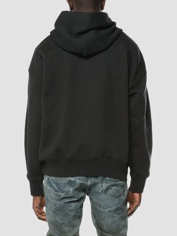 PURPLE BRAND Logo Cotton Fleece Zip-front Hoodie