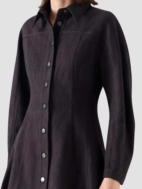Akris Panel Winter Denim Shirtdress