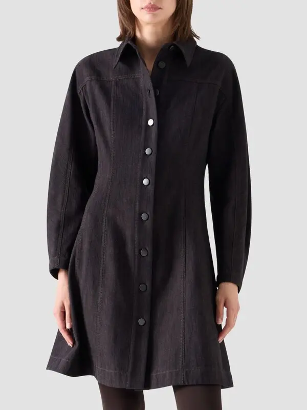 Akris Panel Winter Denim Shirtdress