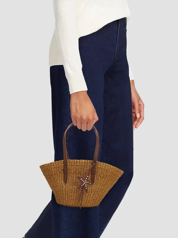 Poolside The East West Mini Straw Tote Bag