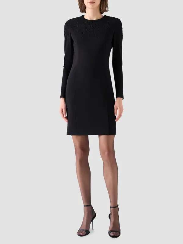Akris Dice Pindot Embellisht Mini Dress