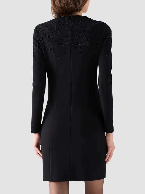 Akris Dice Pindot Embellisht Mini Dress