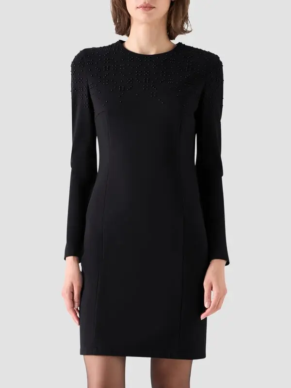 Akris Dice Pindot Embellisht Mini Dress