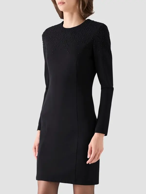 Akris Dice Pindot Embellisht Mini Dress