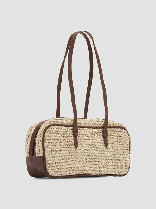 Poolside The Bowler Raffia Bag