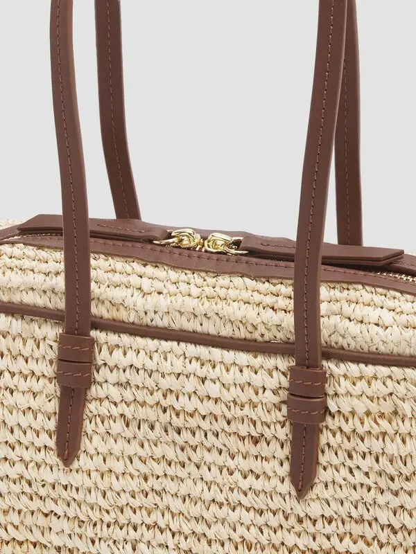 Poolside The Bowler Raffia Bag