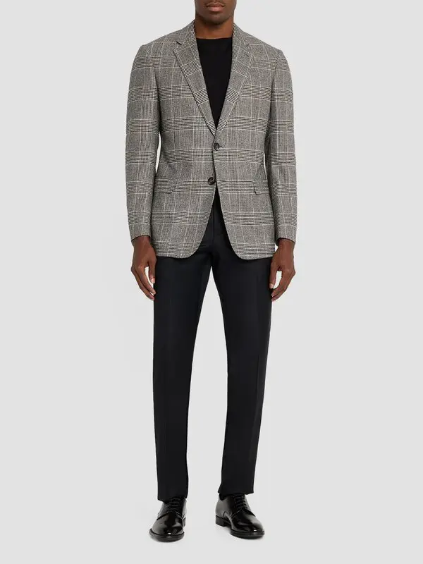 Giorgio Armani Glen Check Wool-cashmere Sport Jacket