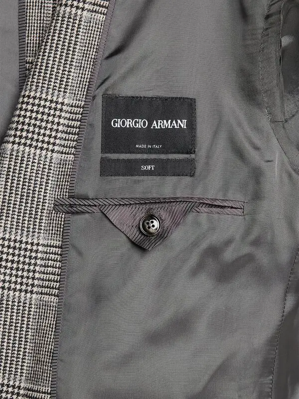 Giorgio Armani Glen Check Wool-cashmere Sport Jacket
