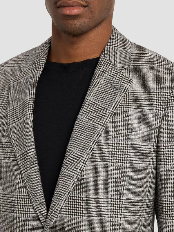 Giorgio Armani Glen Check Wool-cashmere Sport Jacket