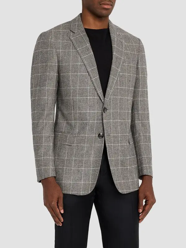 Giorgio Armani Glen Check Wool-cashmere Sport Jacket