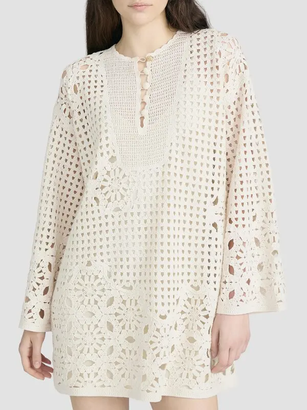 FRAME The Postcard Cotton Tunic Dress
