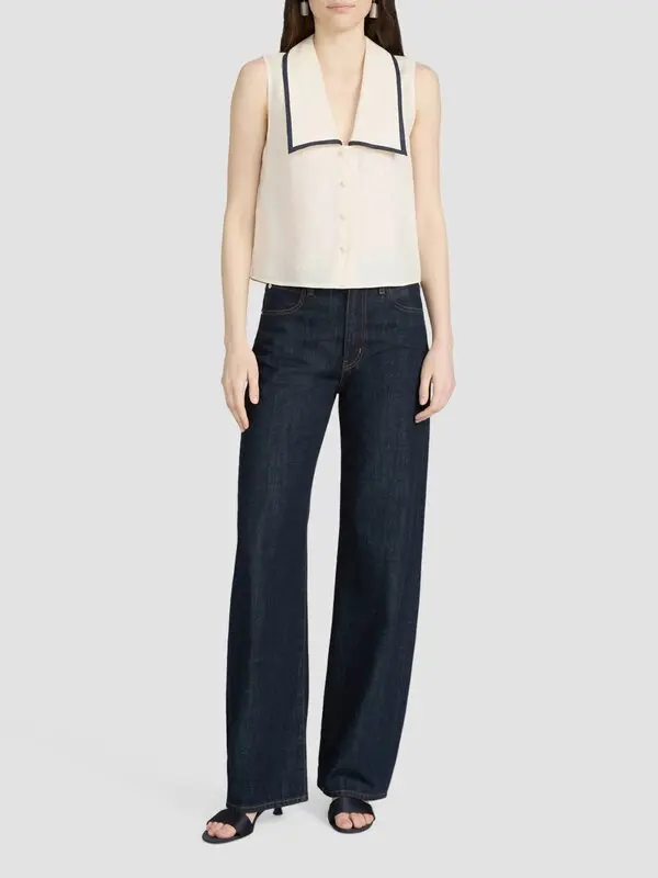 FRAME The Cabana Linen Top
