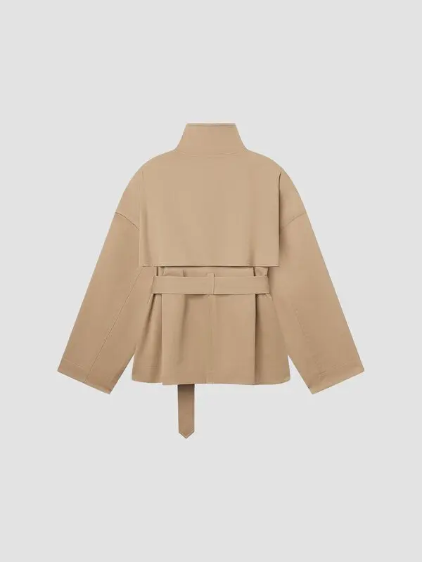 FRAME The Short Field Cotton Trench Coat