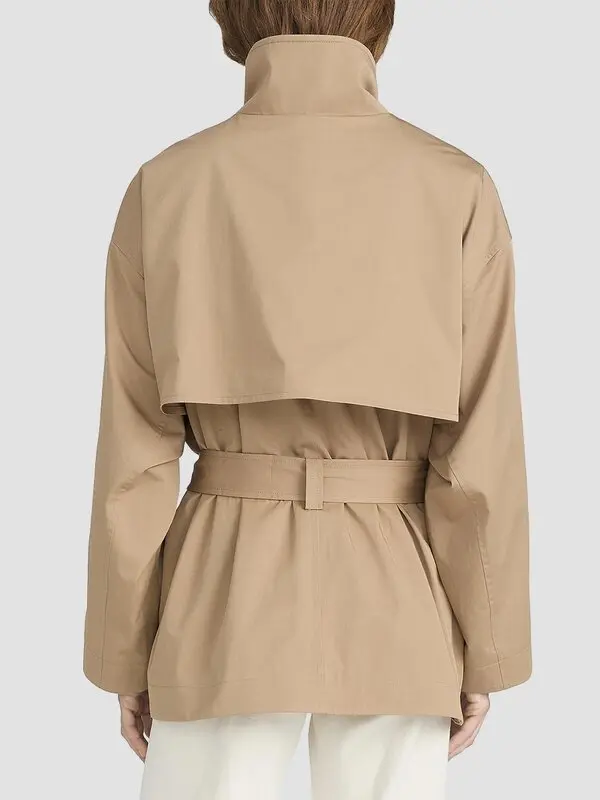 FRAME The Short Field Cotton Trench Coat
