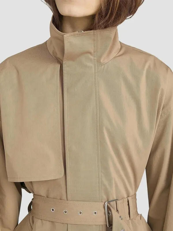 FRAME The Short Field Cotton Trench Coat