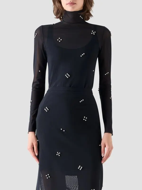 Akris Diamond Dice Dot Top
