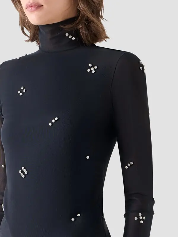 Akris Diamond Dice Dot Top
