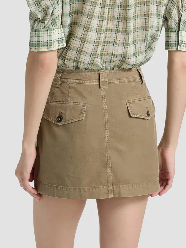FRAME The Utility Cotton Miniskirt