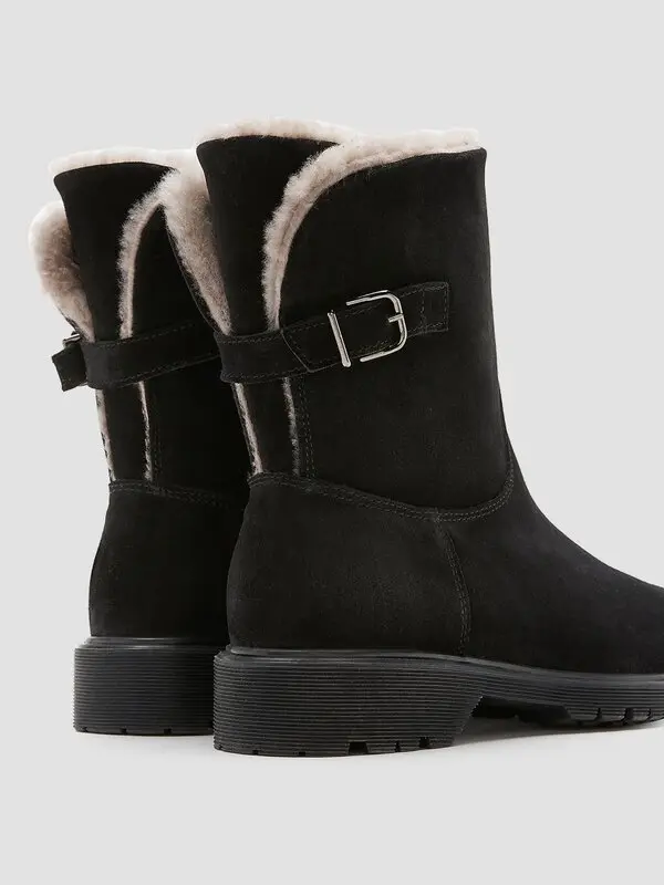 La Canadienne 40mm Shearling-lined Suede Booties