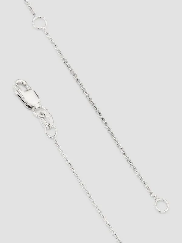 Roberto Coin Tiny Treasures Script Initial 18k White Gold, Ruby & 0.24-0.34 Tcw Diamond Pendant Necklace - Initial A