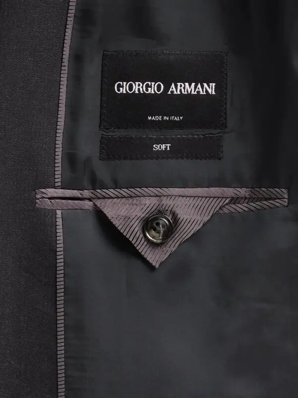 Giorgio Armani Zig-zag Textured Wool Suit