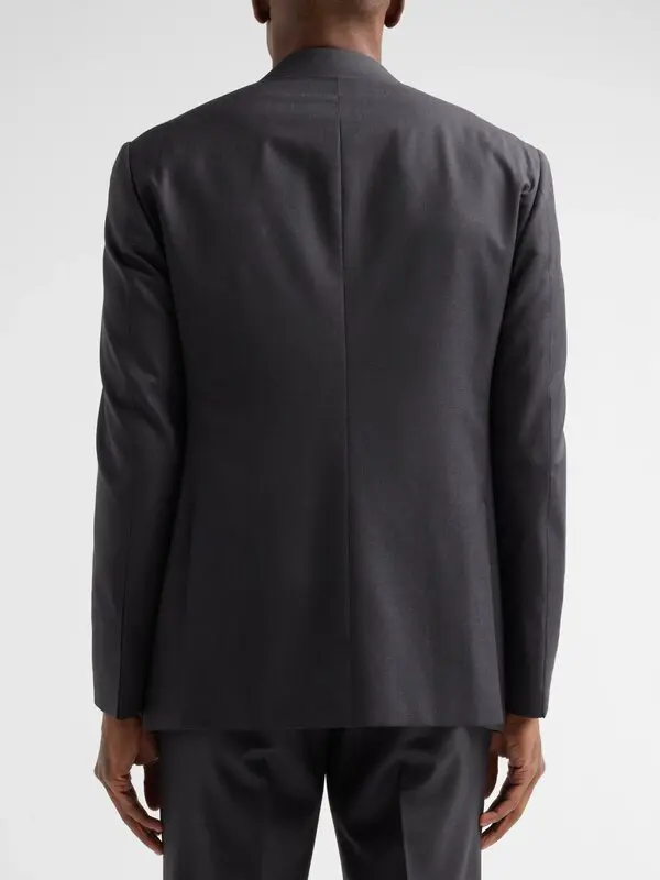 Giorgio Armani Zig-zag Textured Wool Suit