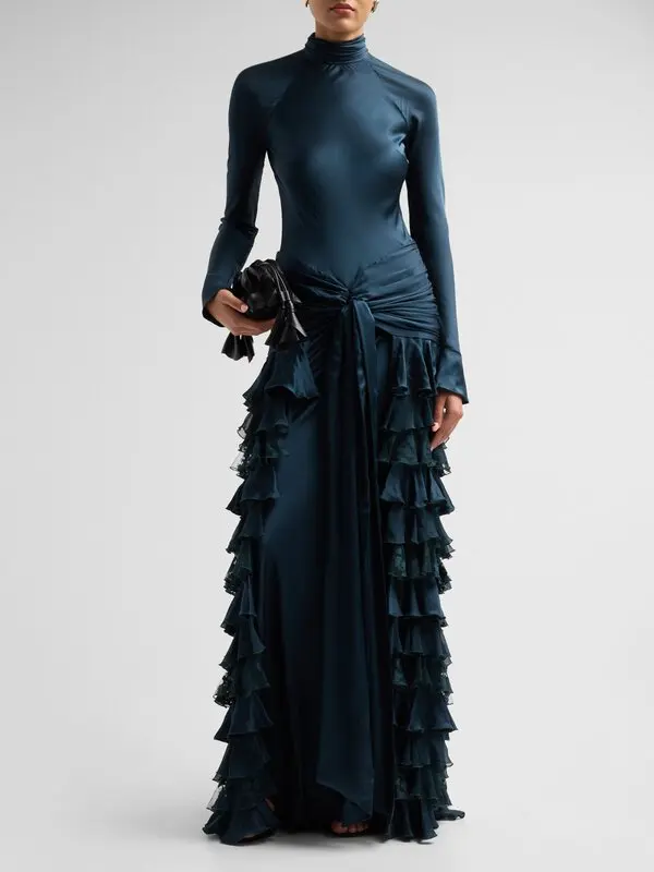 Zimmermann Valiant Silk Ruffle Maxi Dress