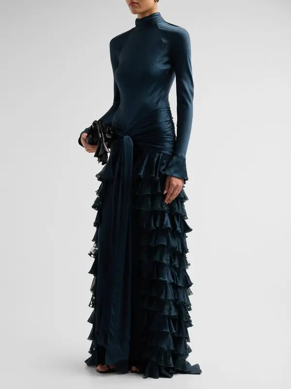 Zimmermann Valiant Silk Ruffle Maxi Dress