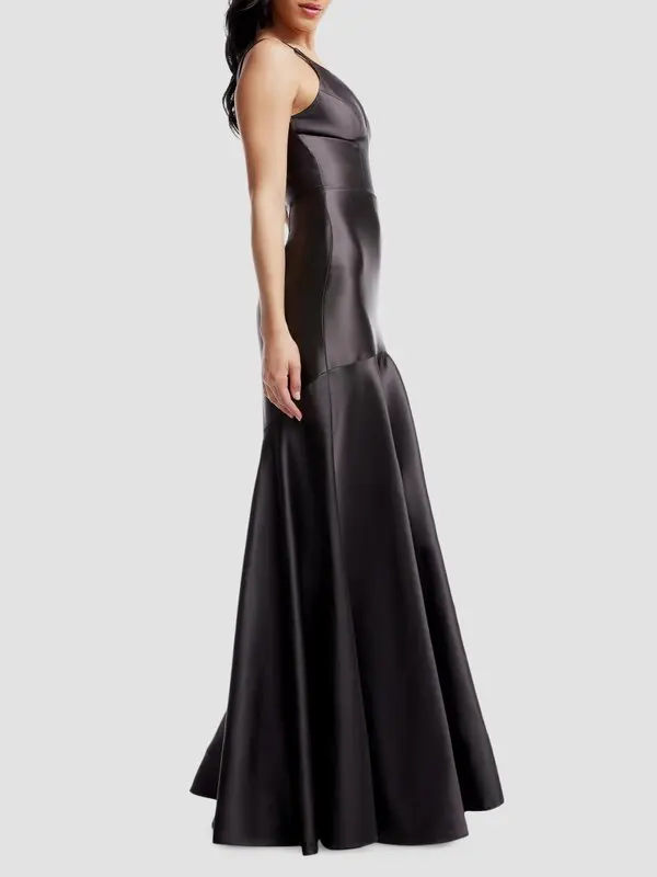 Dress The Population Shirley Seamed Satin Gown