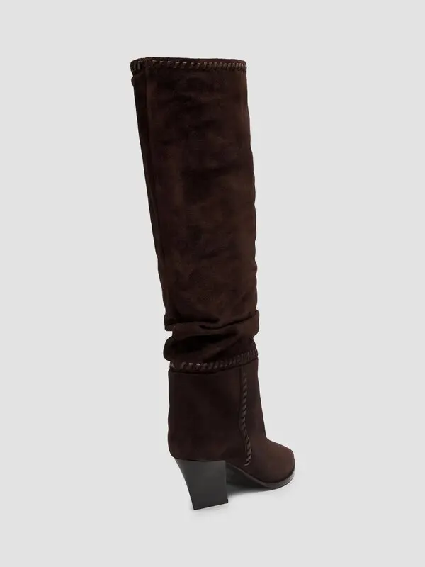 JIMMY CHOO Hart 60mm Suede Knee Boots
