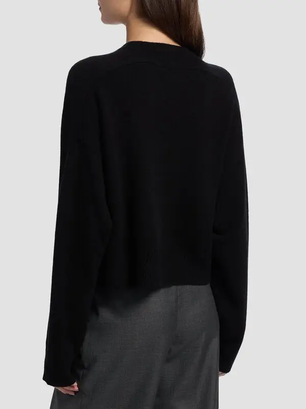 Loulou De Saison Anzor Cashmere V-neck Boxy Sweater