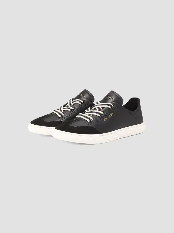 JIMMY CHOO Diamond Light Flex Leather-suede Low-top Sneakers