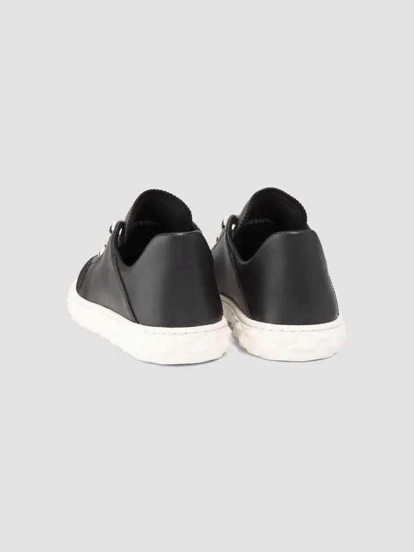 JIMMY CHOO Diamond Light Flex Leather-suede Low-top Sneakers