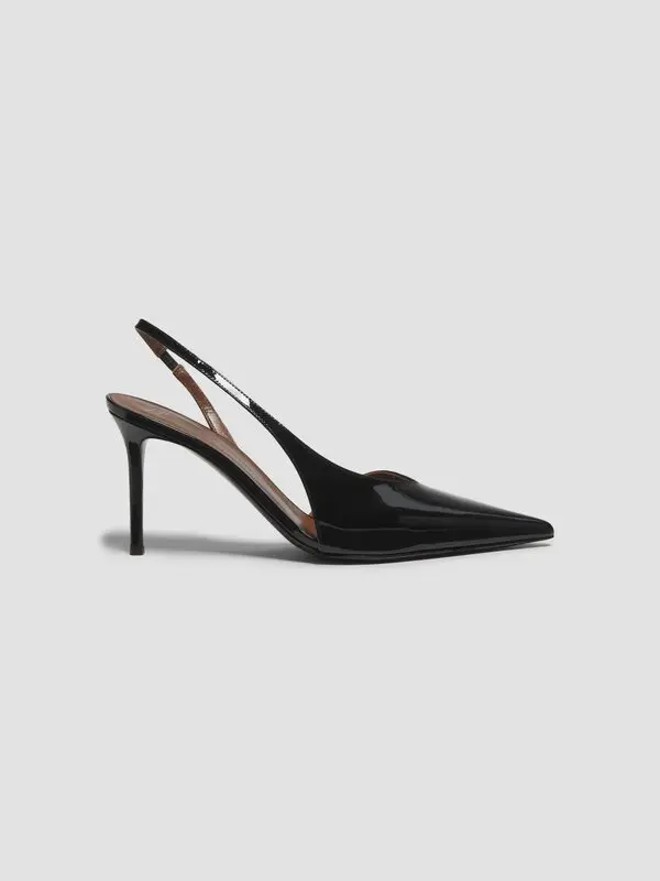 GIUSEPPE ZANOTTI Vernice Vague 85mm Patent Leather Slingback Pumps - Black