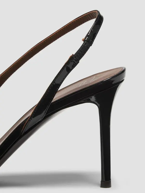 GIUSEPPE ZANOTTI Vernice Vague 85mm Patent Leather Slingback Pumps - Black