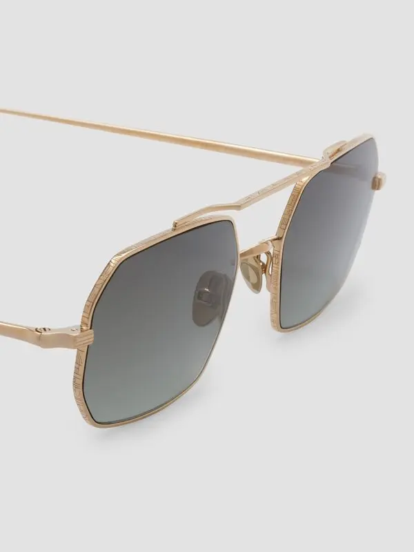 AHLEM Clovis 52mm Rectangular Sunglasses - Champagne