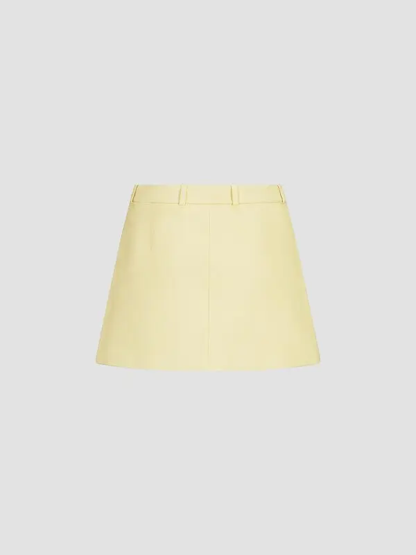 FRAME A-line Leather Miniskirt