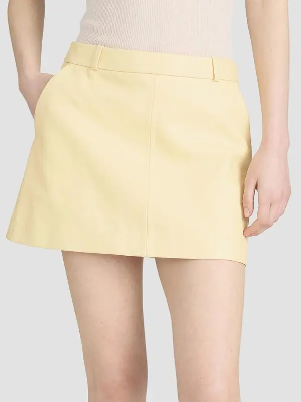 FRAME A-line Leather Miniskirt