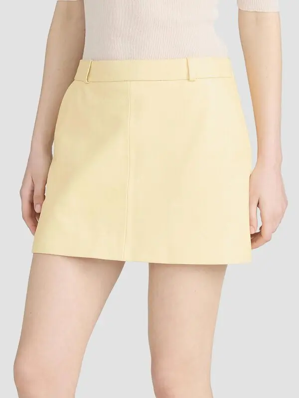 FRAME A-line Leather Miniskirt