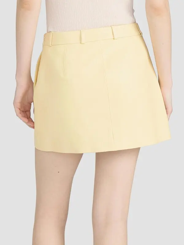 FRAME A-line Leather Miniskirt