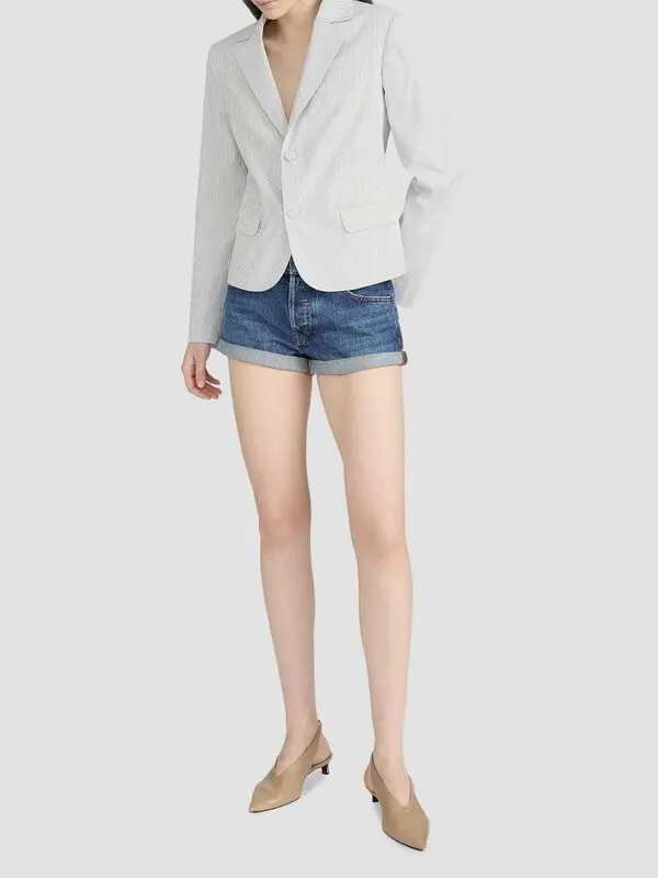 FRAME The Stripe Cotton-blend Classic Blazer