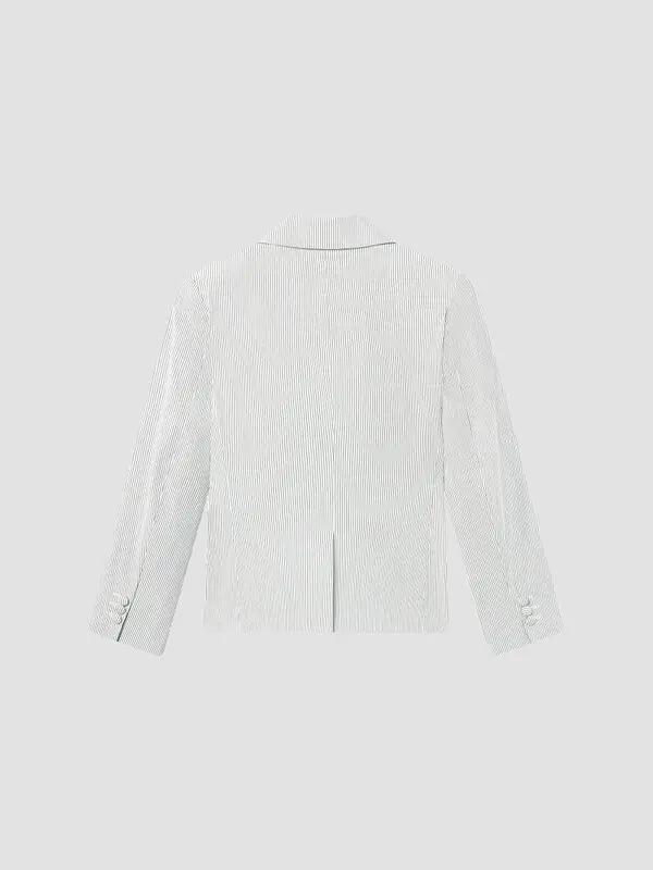 FRAME The Stripe Cotton-blend Classic Blazer